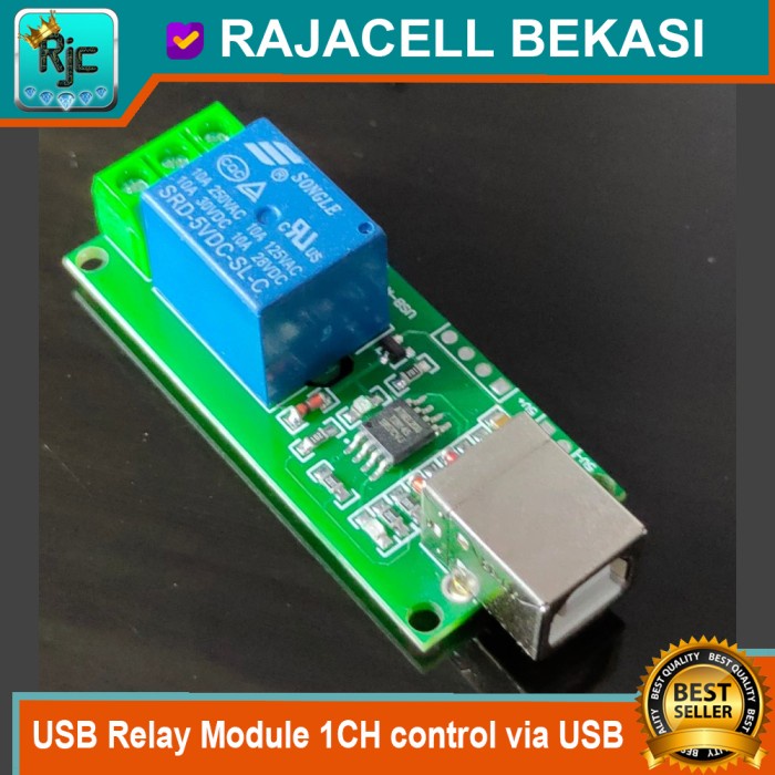 Jual USB Relay Module 1CH control via USB Software Support Windows ...