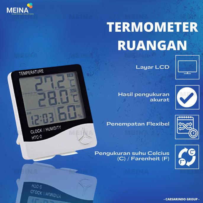 Jual Alat Pengukur Temperatur Suhu Ruangan Digital / Termometer Ruangan ...