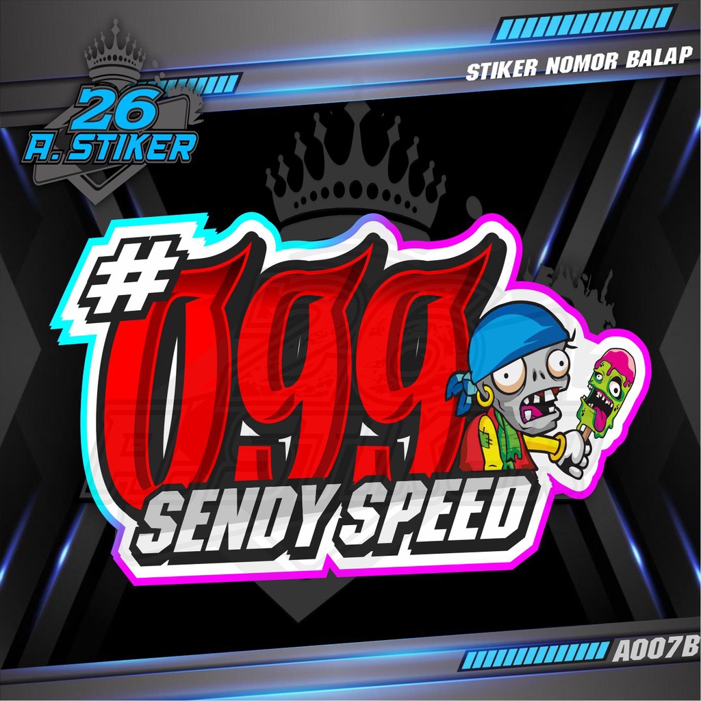 Jual Stiker Racing nomor balap All motor,helem dll. Custom Bisa Request ...