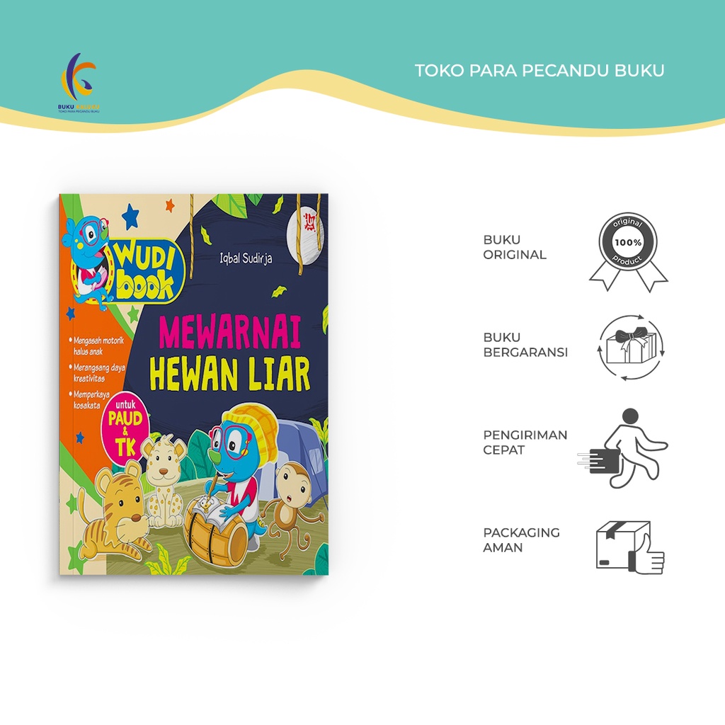 Jual Buku Anak - Wudi Book : Mewarnai Hewan Liar - Wahyu Media - Iqbal Sudirja - Buku Kaluku ...