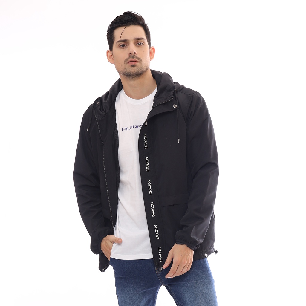 Jual Dragon Jacket Pria Hitam Bois DMJCK202-BLK Planet Surf | Shopee ...