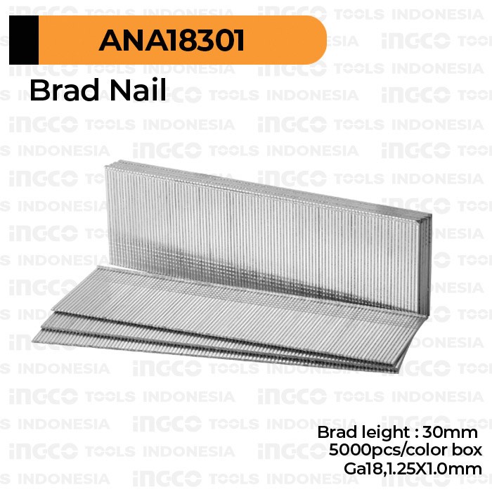 Jual Brad Nail (F30) INGCO ANA18301 Refill Isi Nailer Paku Tembak T F ...