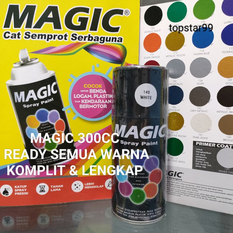 Jual Cat Semprot Serbaguna Magic Pilox Pilok Magic 300cc Ready Berbagai Warna Metalic Doff Dop ...