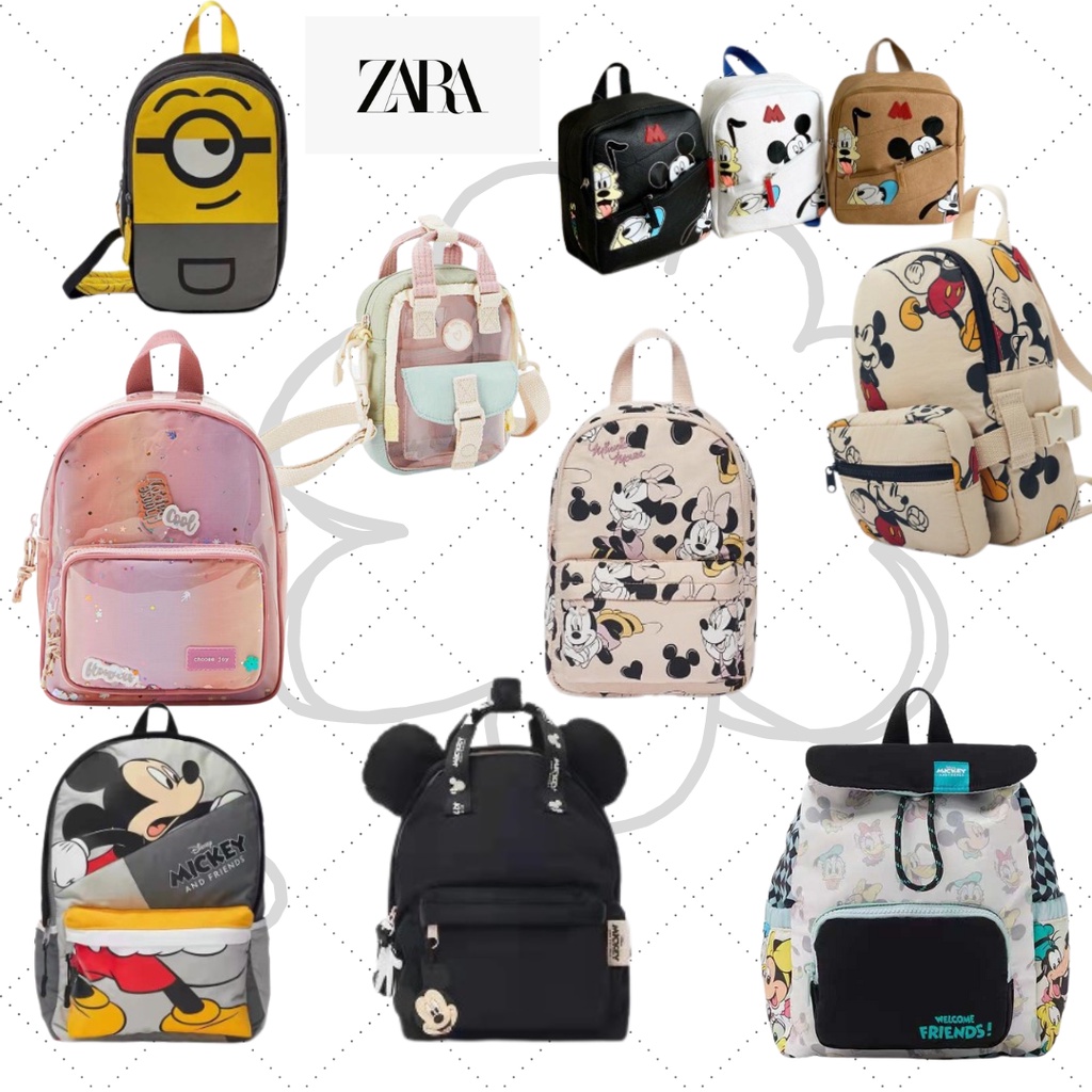Jual Tas Zara x Disney Ransel Mickey and Friends Tas Minnie Goofy Tas ...