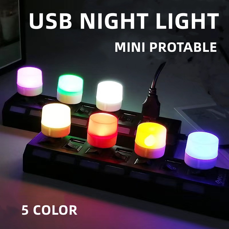 Jual Lampu USB Mini Lampu Baca Lampu Tidur Colorful USB LED Night Light ...