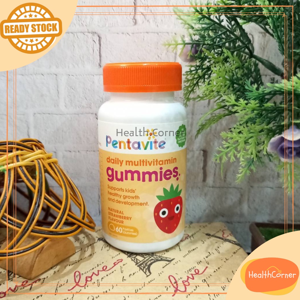 Jual Pentavite Daily Multivitamin Minerals - KIds Immunity 60 Gummies ...