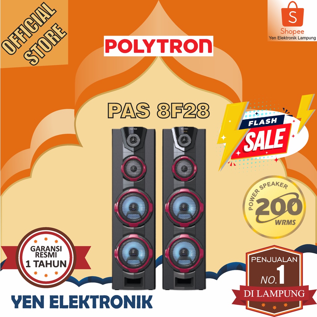 Jual Speaker POLYTRON PAS 8F28 Active Speaker USB Bluetooth Garansi ...