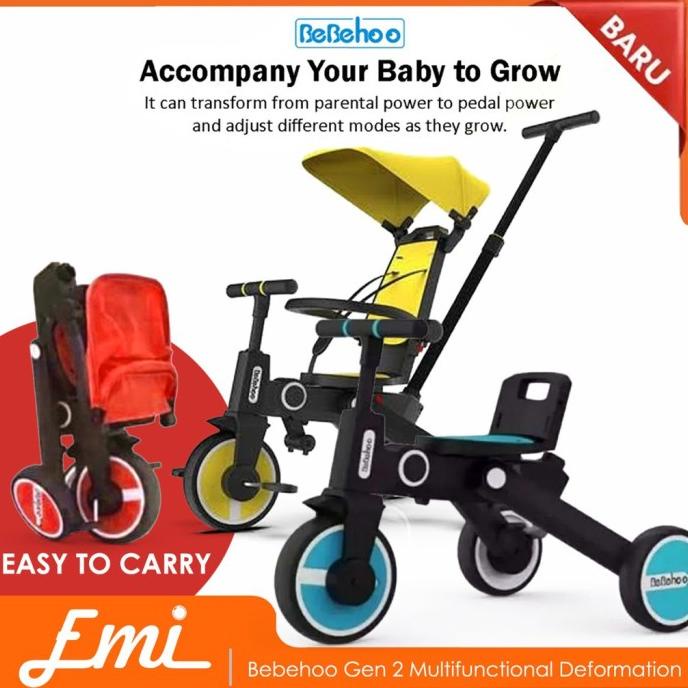 Jual SEPEDA ANAK RODA TIGA BEBEHOO 3 IN 1 BABY STROLLER TRICYCLE BEBEHO ...