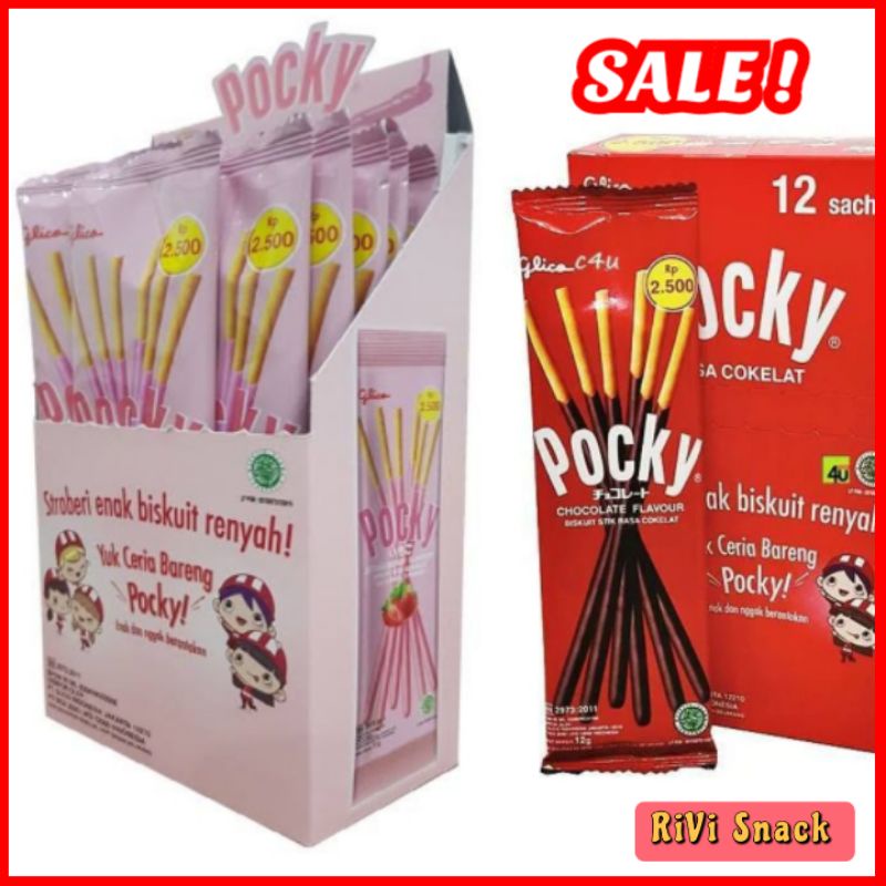 Jual [PROMO] BIJIAN POCKY SACHET MINI / GLICO POCKY COKLAT STRAWBERRY ...