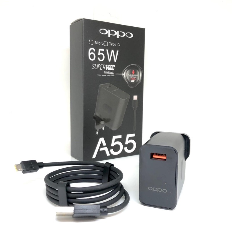 Jual ALL 65WATT Charger Oppo A55 BLACK 65W For Android Dan Micro Super ...