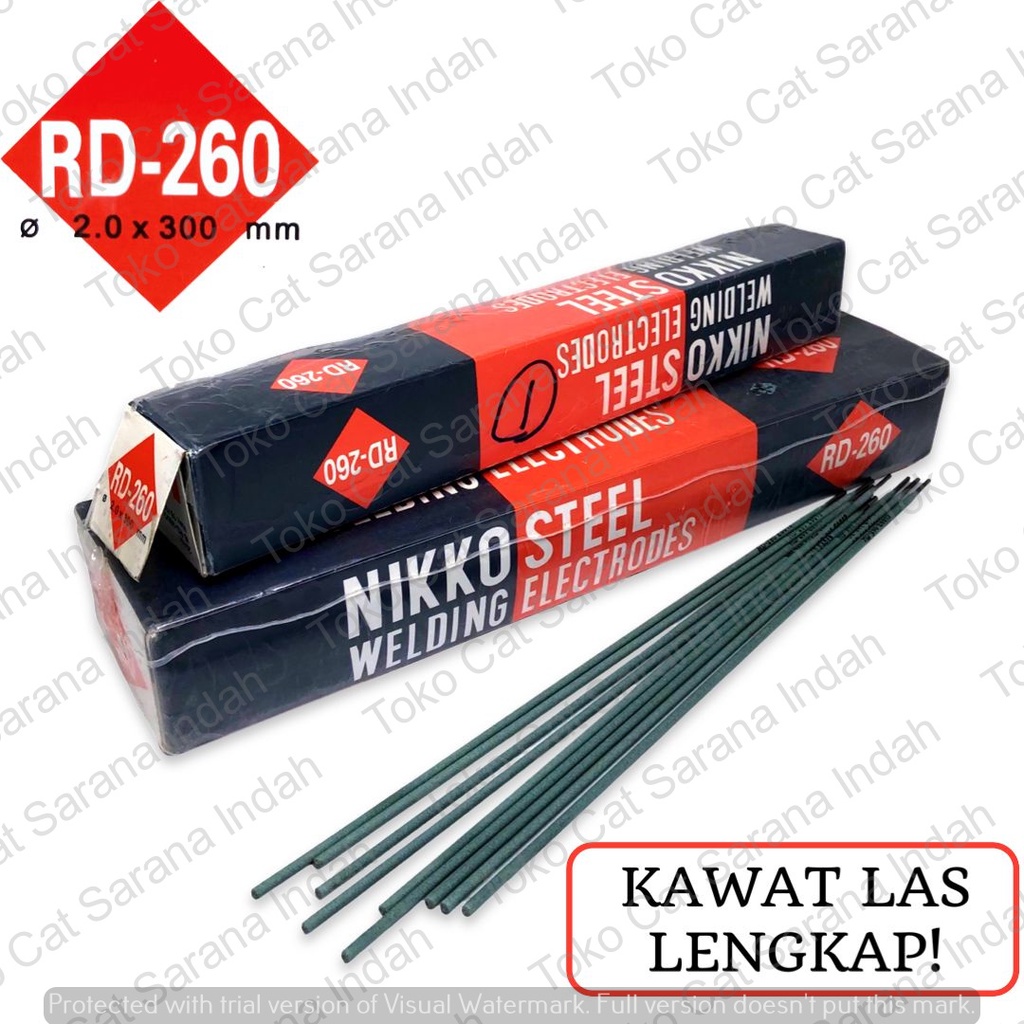 Jual KAWAT LAS RD-260 2,6 MM 3,2 MM 4 MM NIKKO STEEL 5KG PENGELASAN KONSTRUKSI UMUM KAWAT LAS ...