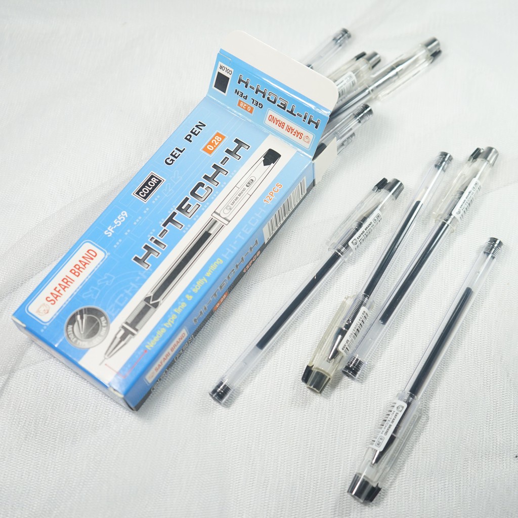 Jual PULPEN Safari Brand Gel Pen Hi-Tech - 0.28 (Pulpen Murah) | Shopee ...