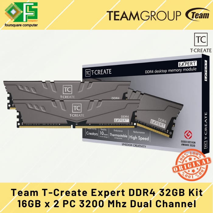 Jual Team T-Create Expert DDR4 32GB Kit 16GB x 2 PC 3200 Mhz Dual ...