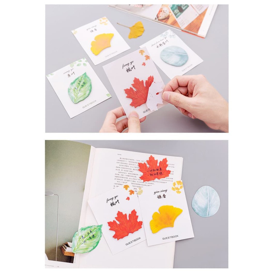 Jual Sticky Notes Leaf Post It Daun Korean Style Scrapbook Jurnal ...