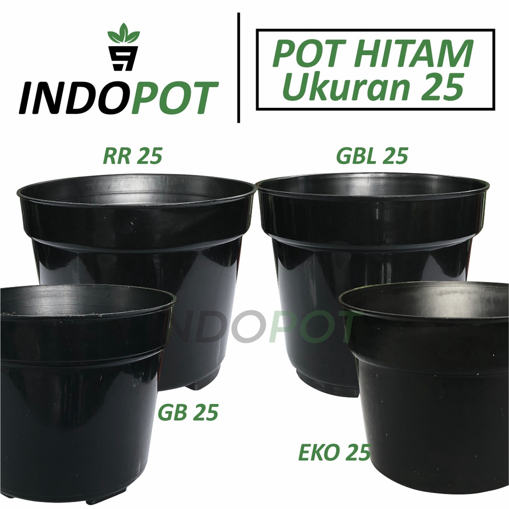 Jual Pot Hitam Ukuran 25 Berbagai Macam Merk Pot Bunga Hitam Tanaman ...