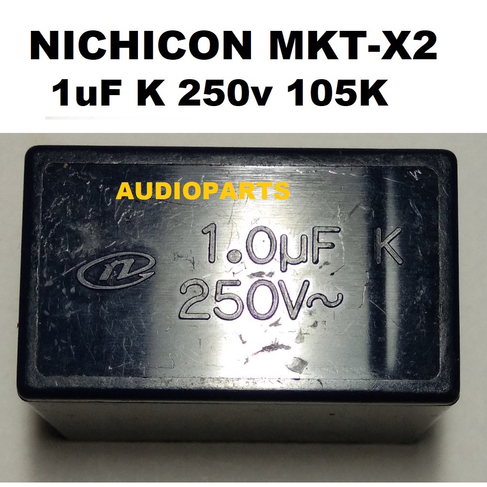 Jual 1uf 250v MKT-X2 105 105K NICHICON Safety Capacitor | Shopee Indonesia