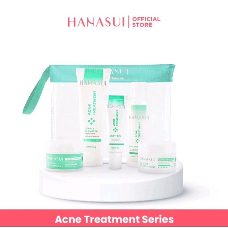 Jual Hanasui Acne Treatment Series 1 Set (Free Pouch+Gift) | Shopee ...