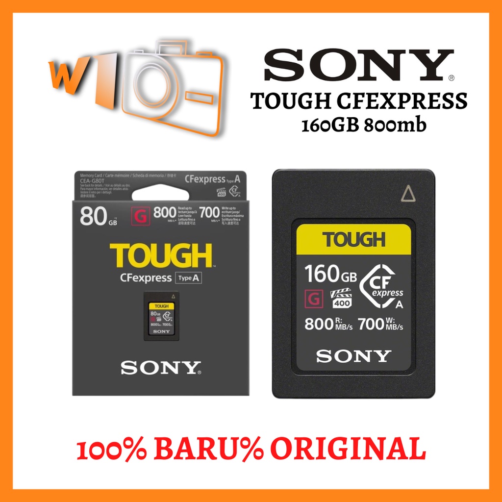 Jual SONY CFEXPRESS 160GB TYPE A TOUGH MEMORY CARD CF EXPRESS ORIGINAL ...