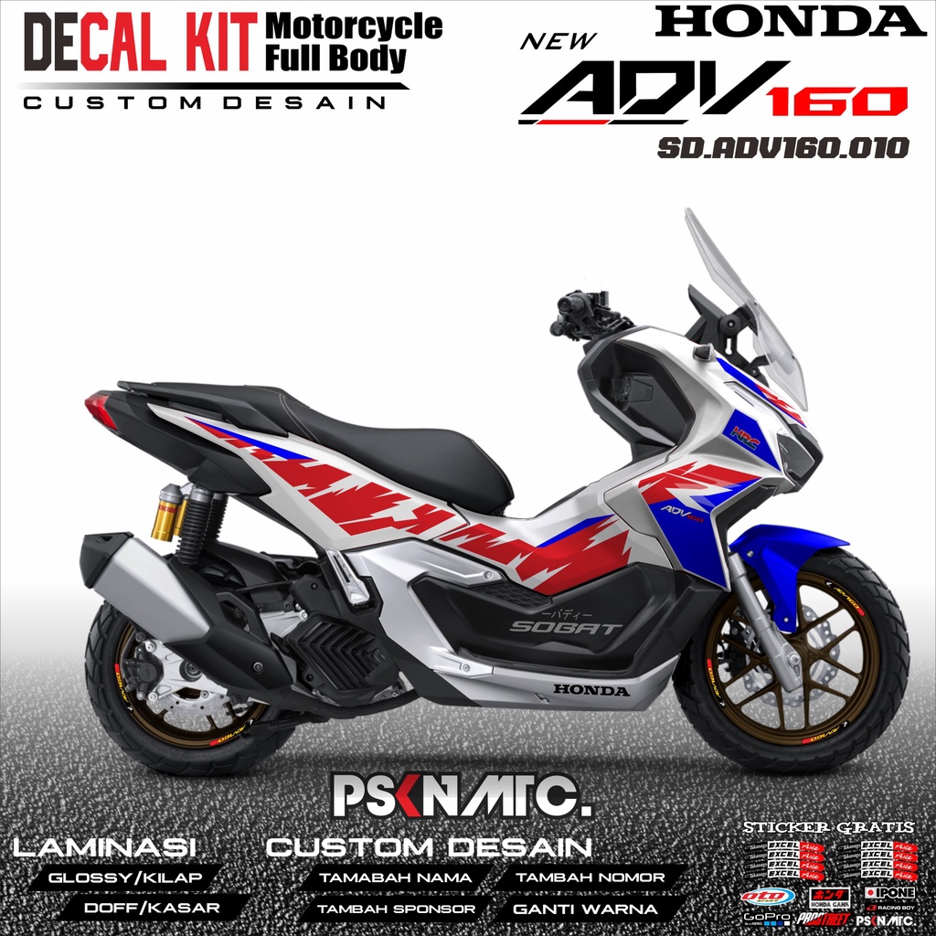 Jual Decal ADV 160 - Dekal Stiker Striping Fullbody Fullblok List HONDA ...
