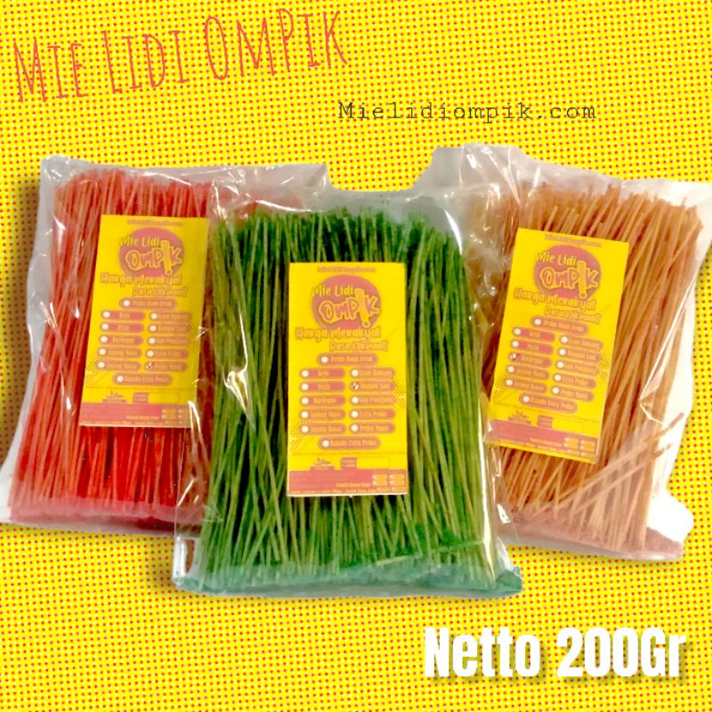 Jual Mie Lidi Mie Biting OmPik NETTO 200gr 12 Rasa | Shopee Indonesia