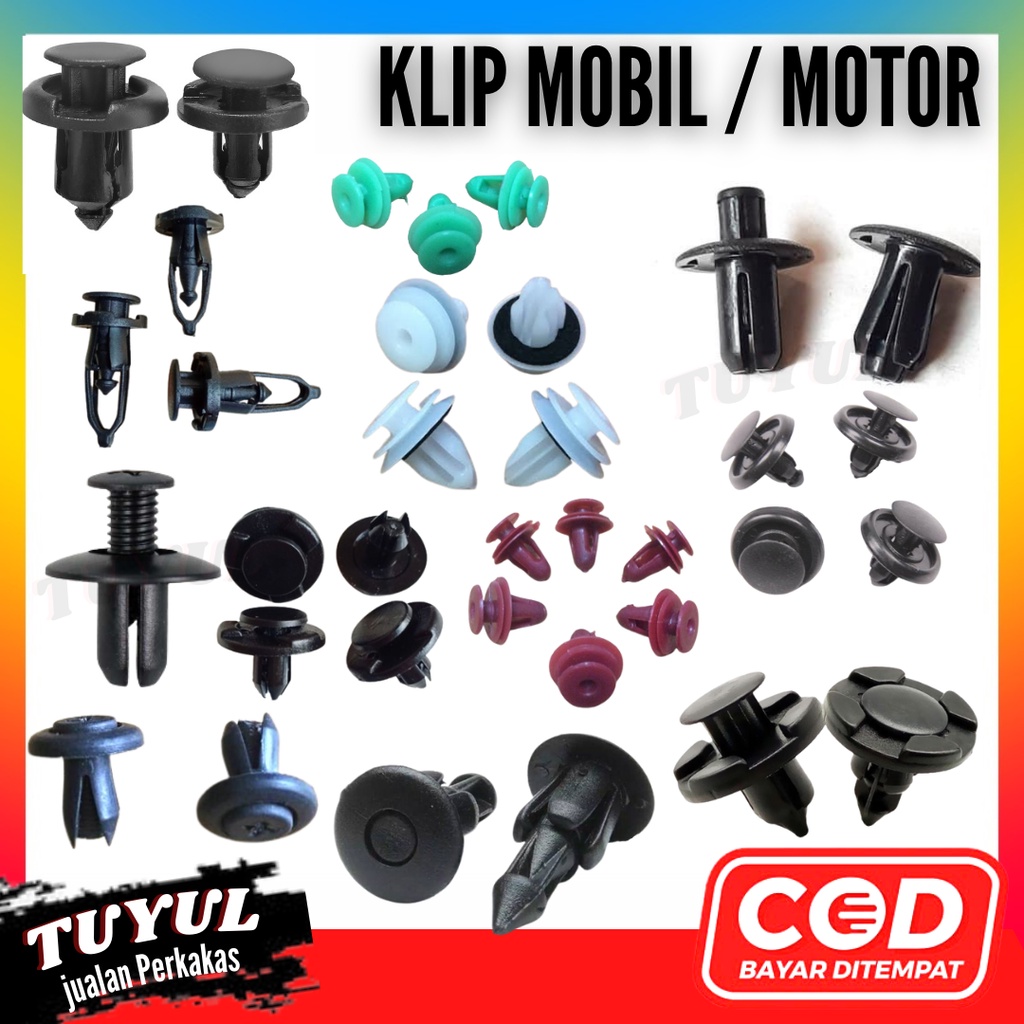 Jual Clip Baut Rivet Plastik Mobil Motor Universal | Shopee Indonesia
