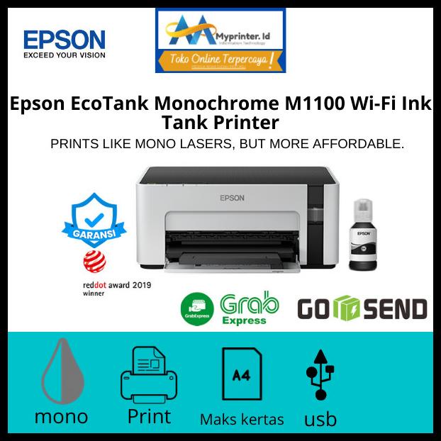 Jual Epson M1100 Printer Pengganti M100 Hanya Print Saja / Hitam Putih ...