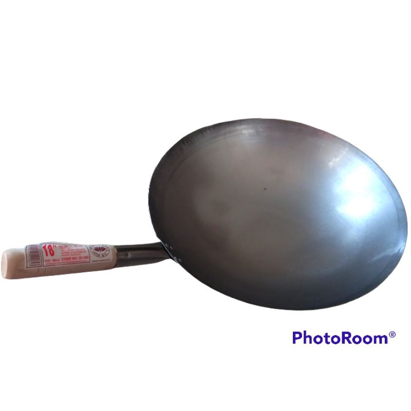 Jual KUALI BESI TANGKAI KAYU SUPER JUMBO DIAMETER 46CM 18" | Shopee ...