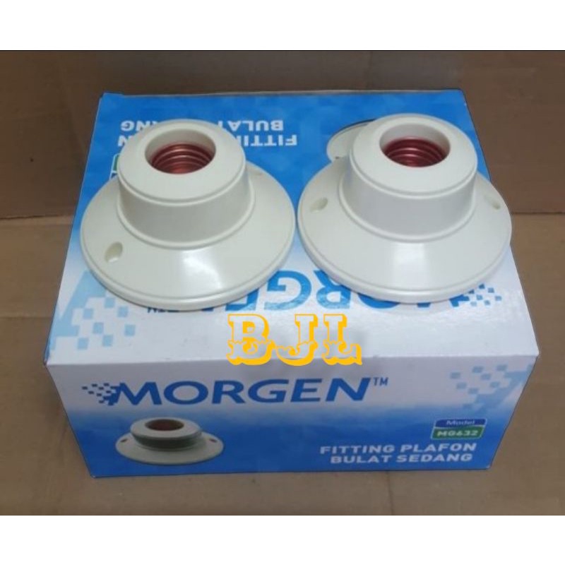 Jual Fitting Plafon Morgen Bulat MG 632 Cream / Fiting Lampu Tempel ...