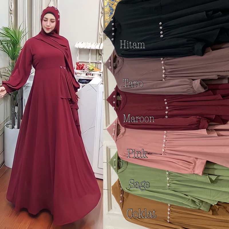 Jual NEW ITEM !!! Maysaroh set Pashmina | Shopee Indonesia