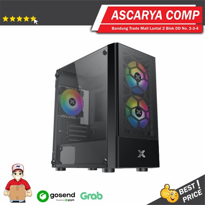 Jual Casing Xagatek Oreo Black - M-Atx - Tg - Free 3Pcs Argb Fan ...