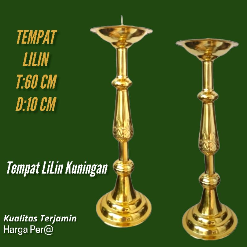 Jual Tempat Lilin Altar Katolik 60 Cm/Tempat Lilin Kuningan/Kasula Romo ...