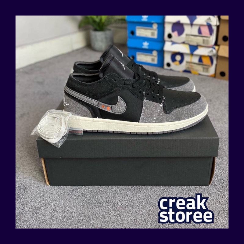 Jual NIKE AIR JORDAN 1 LOW CRAFT INSIDE OUT BLACK | Shopee Indonesia