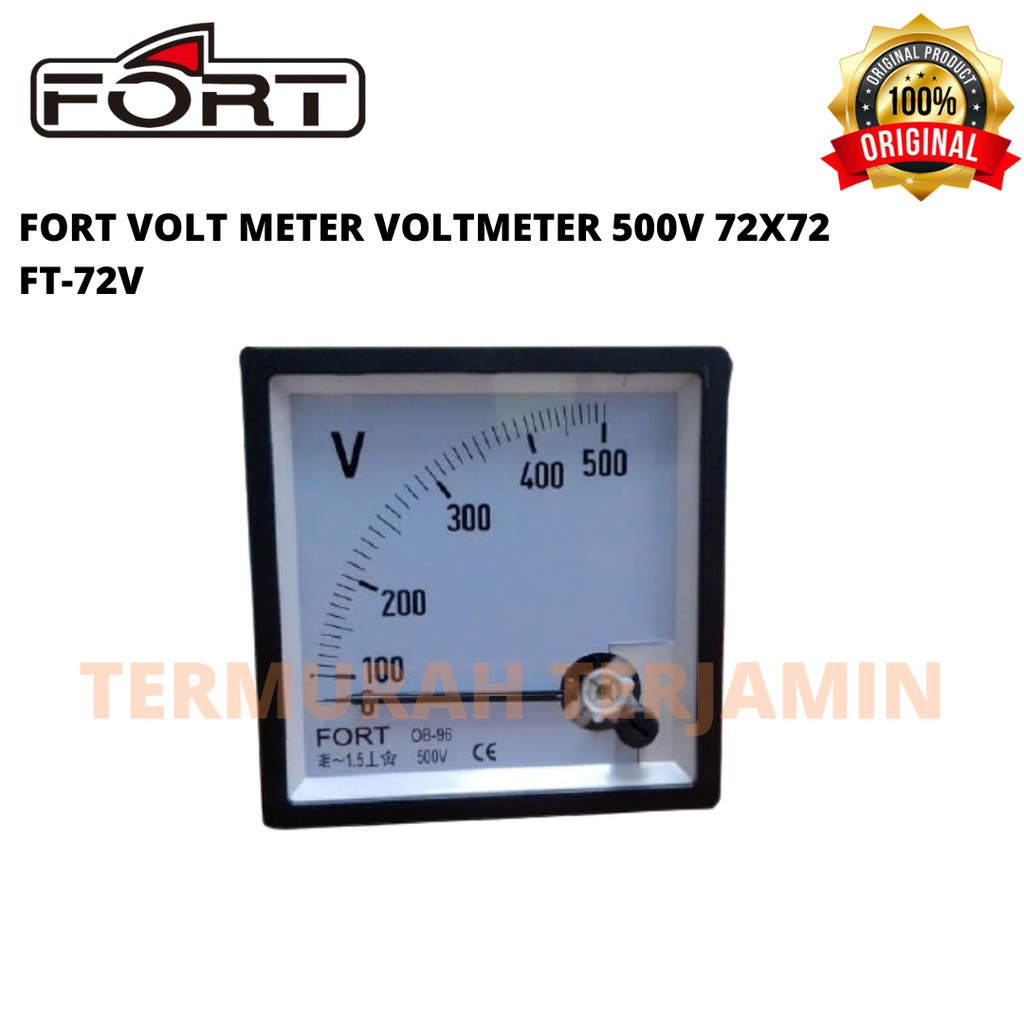 Jual FORT VOLT METER VOLTMETER 500V 72X72 FT-72V | Shopee Indonesia