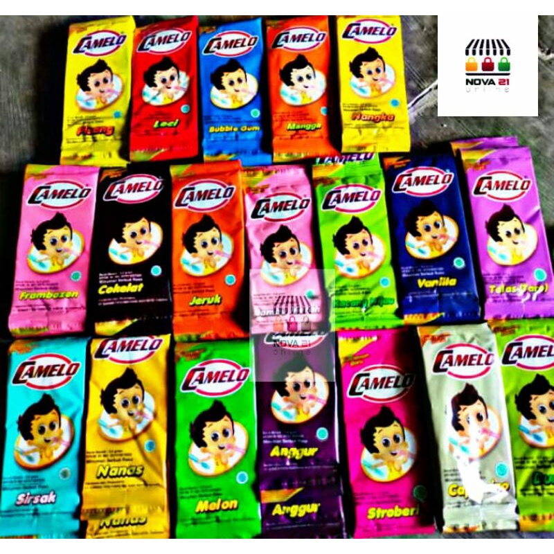 Jual BUBUK ES CAMELO SEMUA RASA 190 PCS (1 kg) | Shopee Indonesia