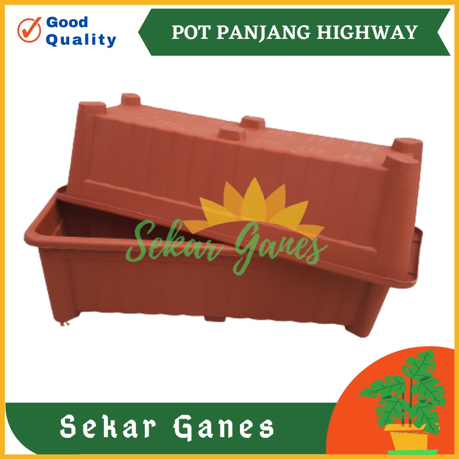 Jual Pot Bunga Panjang Highway 55 Hitam Pot Panjang 50cm Pot Bunga Segi ...