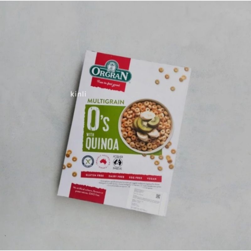 Jual orgran multigrain O's with quinoa vegan gluten free healthy cereal ...