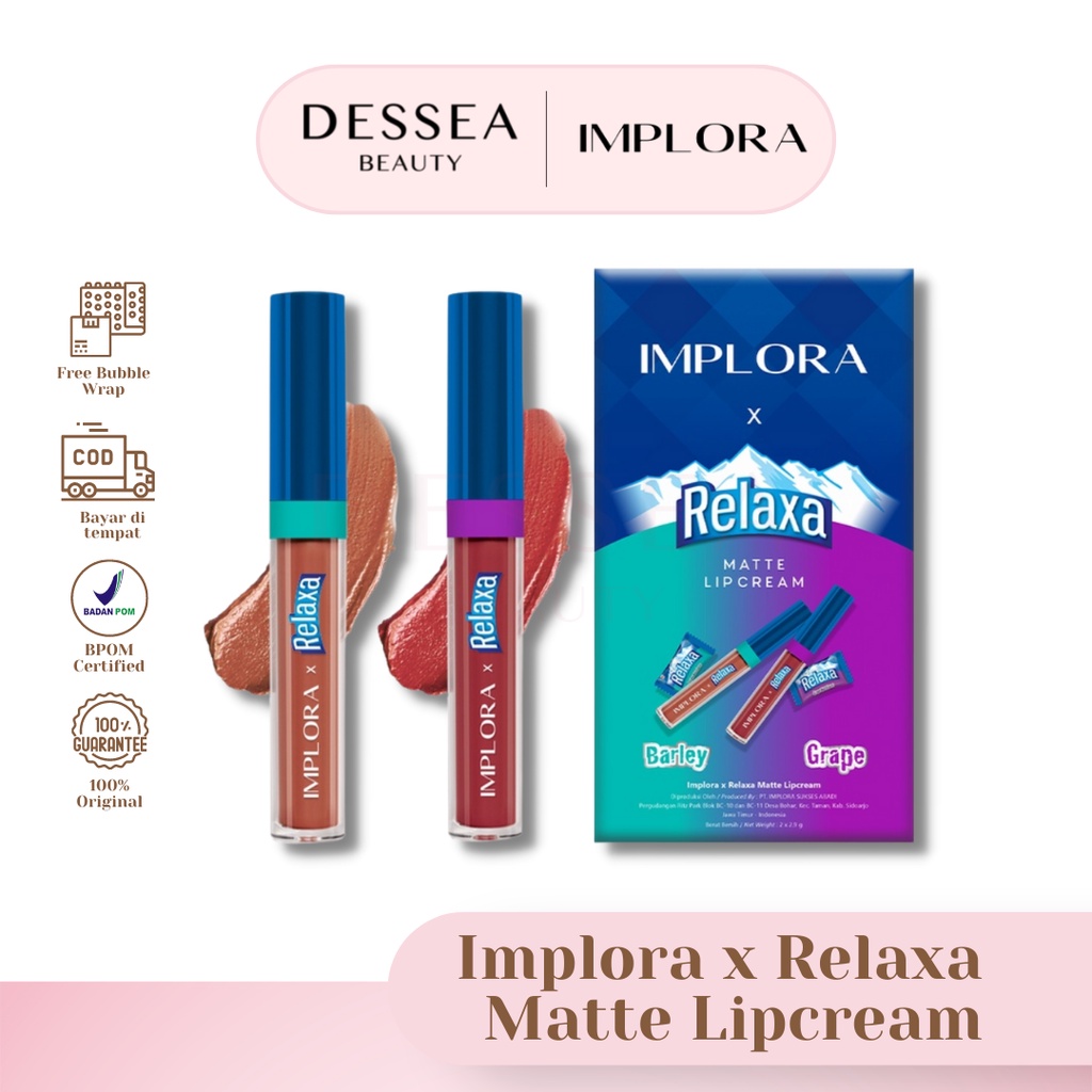 Jual IMPLORA X RELAXA MATTE LIPCREAM | Shopee Indonesia