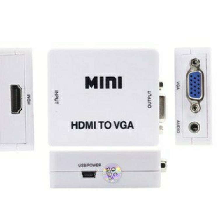 Jual Harga Murah H6L90 HDMI To VGA Plus audio aux MINI CONVERTER HDMI ...