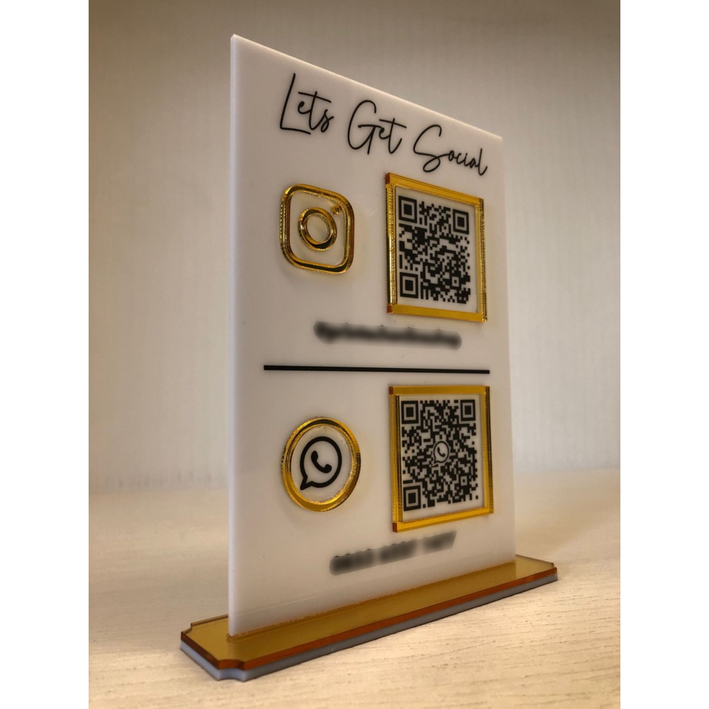 Jual Acrylic QR Code/ QR Sign / Barcode | Shopee Indonesia