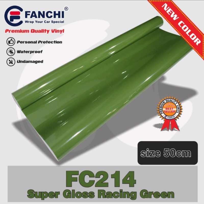 Jual Sticker Fanchi FC214 Super Gloss Glossy Racing Green Premium Wrap ...