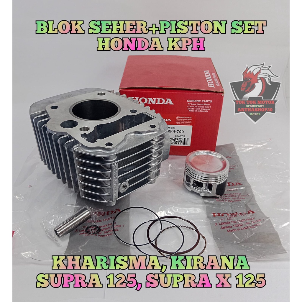 Jual Blok + Piston KPH Asli Original Motor HONDA KHARISMA , SUPRA X 125 Karbu , KIRANA , Supra X ...