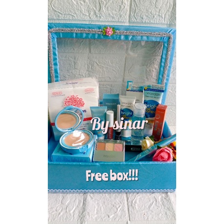 Jual wardah perfect bright paket hantaran pernikahan gratis box makeup ...