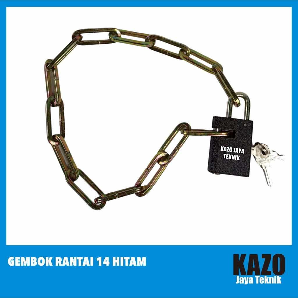 Jual Gembok Rantai Hitam 14, Gembok Rantai,Gembok Sepeda Motor, Pagar ...