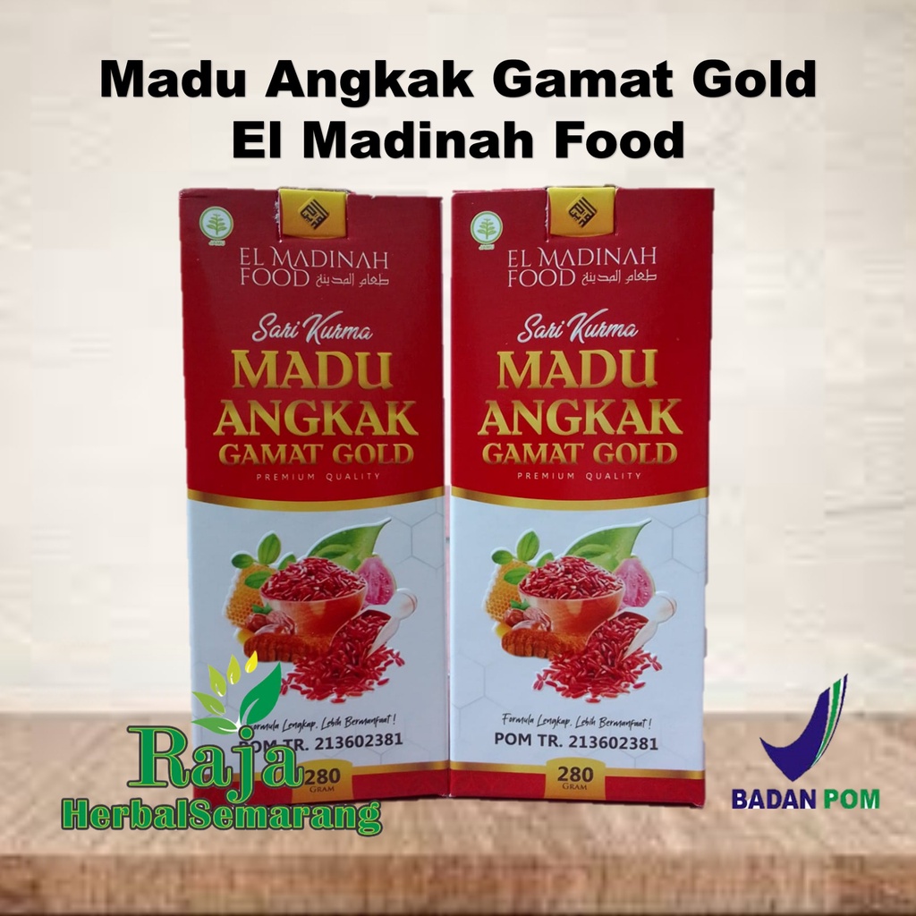Jual El Madinah Food Sari Kurma Madu Angkak Gamat Gold 280 gram ...