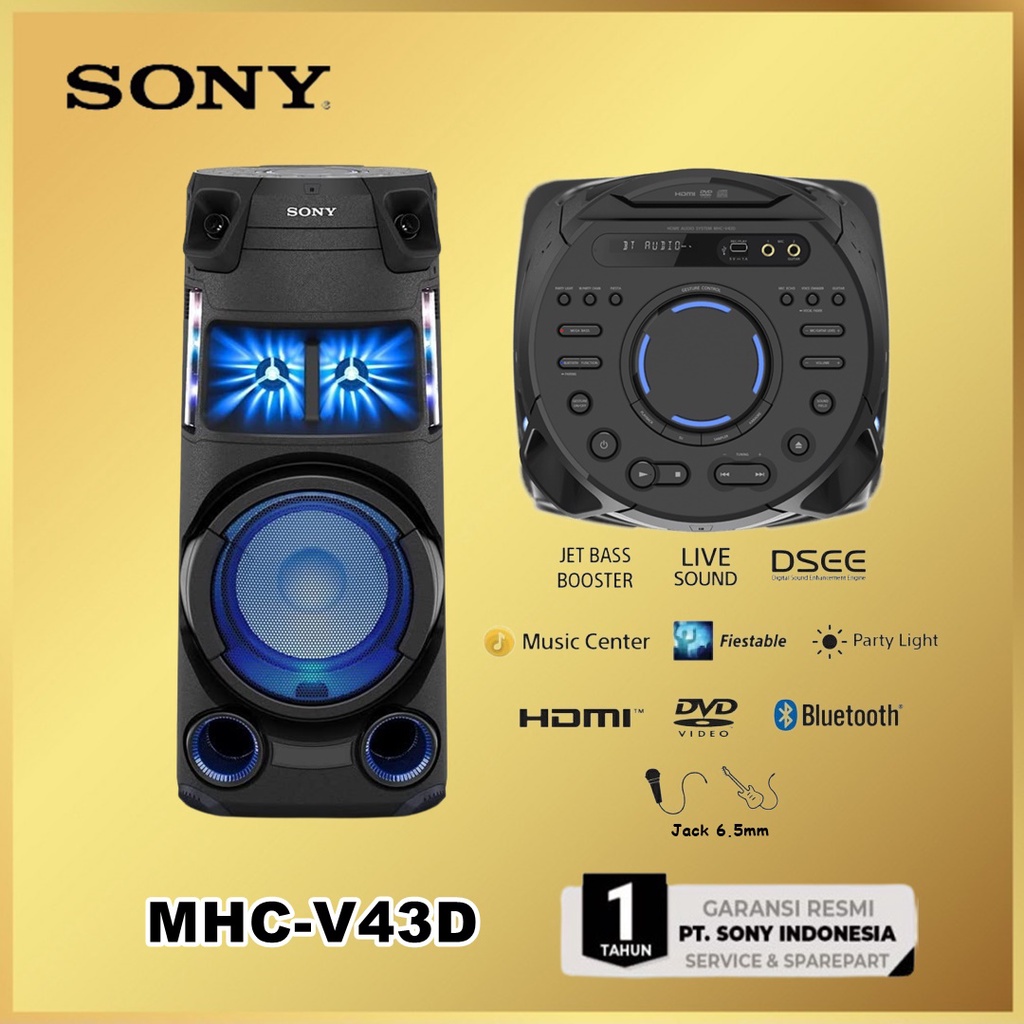Jual Sony MHC-V43D High Power Audio Speaker System with Bluetooth V43 D ...