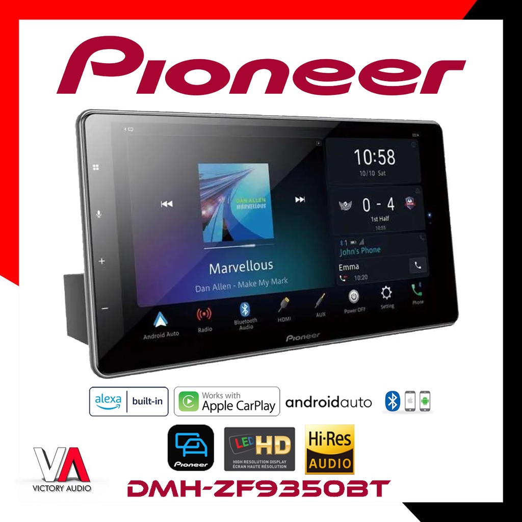 Jual Head Unit Mobil PIONEER DMH-ZF9350BT 9 Inch HD Capacitive Floating Touch Screen Wireless ...