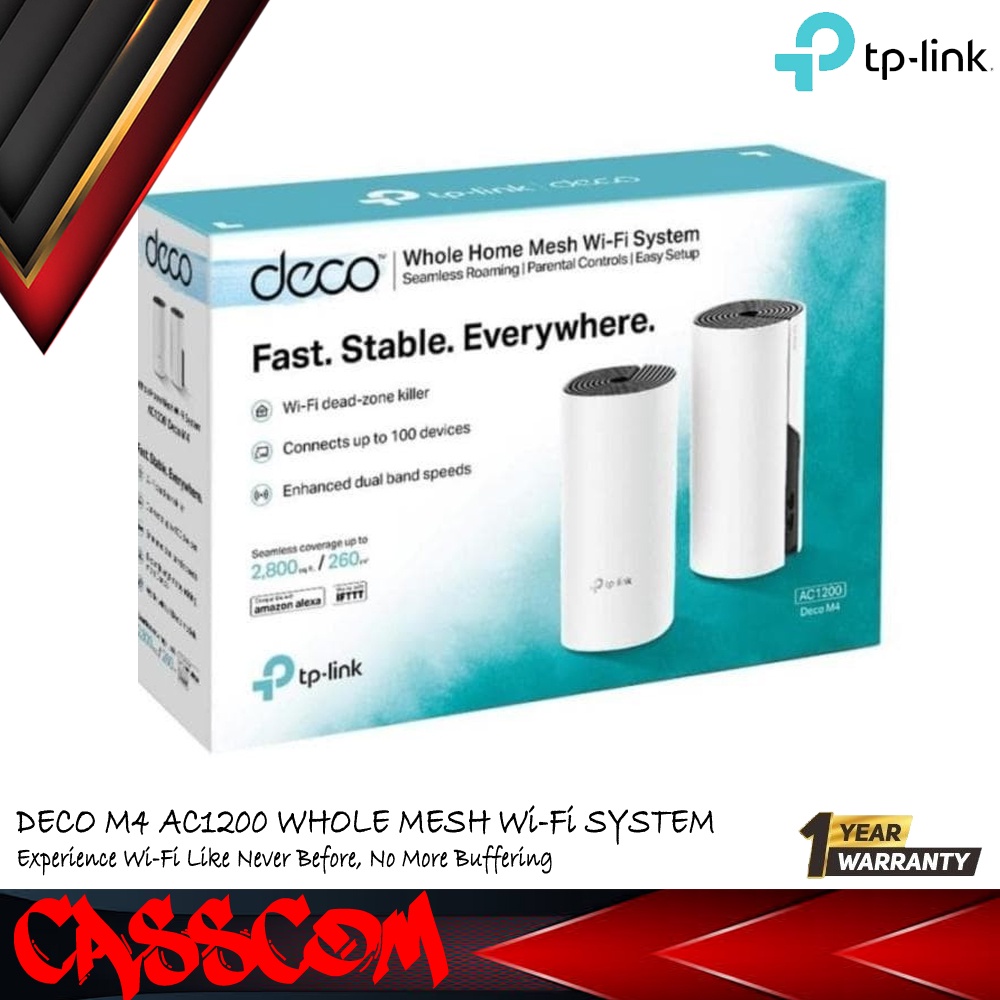 Jual TP-Link Deco M4 2 pack AC1200 Whole Home Mesh Wi-Fi System ...