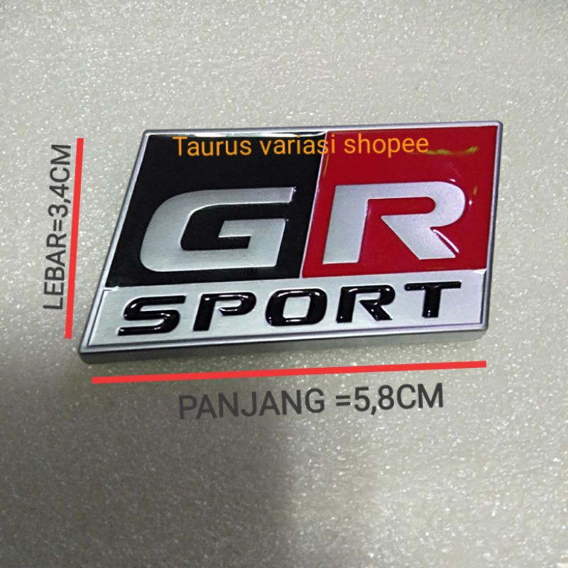 Jual EMBLEM BAHAN PLAT LOGO GR SPORT/GAZOO RACING FORTUNER/YARIS/veloz ...