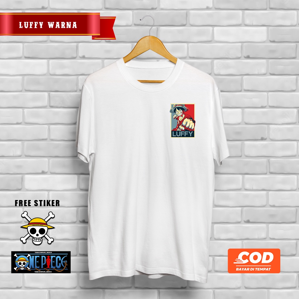 Jual KAOS BAJU LUFFY BERWARNA | MONKEY D LUFFY | ONE PIECE TAMAGON PARK ...