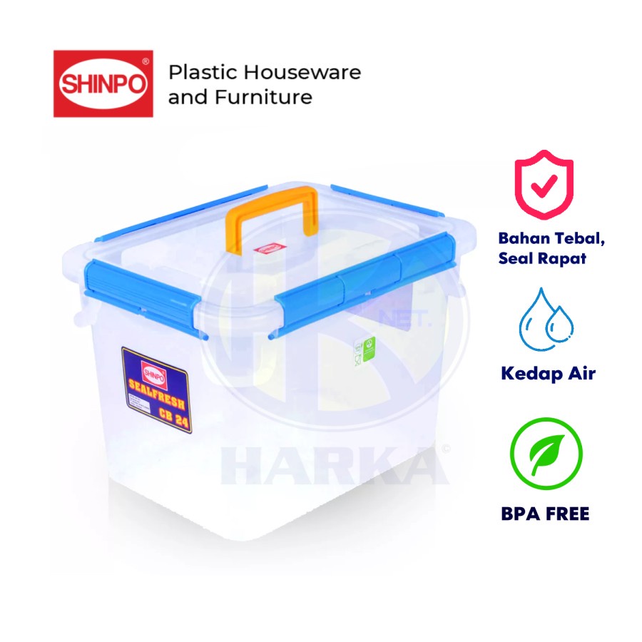 Jual SEALFRESH CONTAINER BOX Handle SHINPO 24LITER - Kontainer Boks ...